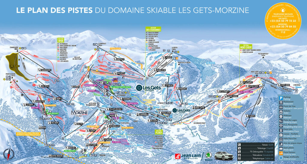 Plan des pistes hiver - Les Gets